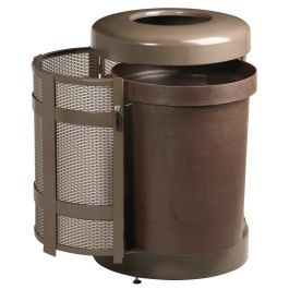 Rubbermaid A38TSD Open Top Side Door Receptacle with Keyed Cam Lock ...